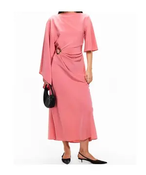 JOSEPH Joya Asymmetrical Dress With Pleated Details