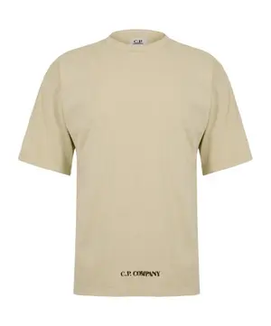 C.P. COMPANY Logo Crew Neck T-shirt - Nude