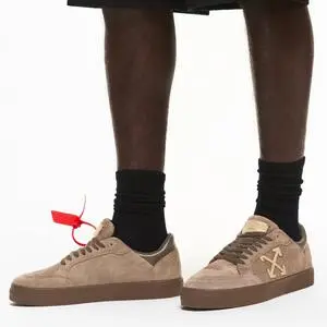 Off-White Suede Canvas Trainers