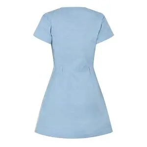 Casablanca Zipper Short Sleeve Dress
