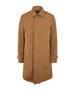 Hugo Boss Classic Tailored Long Coat - Brown