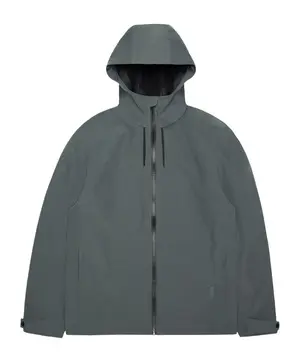 Rains Zippered Long-sleeved Casual Jacket - Black