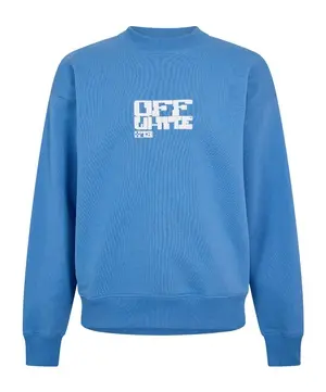 Off-White Crewneck Sweatshirt With Logo Detail