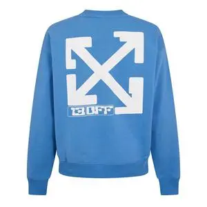 Off-White Crewneck Sweatshirt With Logo Detail