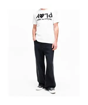 Play Comme Des Garcon Logo Crew Neck T-shirt