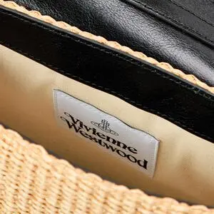 VIVIENNE WESTWOOD Raffia Shoulder Bag With Orb Detail
