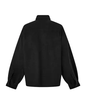 Balenciaga Oversized Zip-up Shirt Jacket With Structured Shoulders