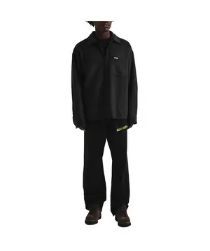 Balenciaga Oversized Zip-up Shirt Jacket With Structured Shoulders