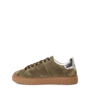 Versace Suede Lace-up Low-top Sneakers