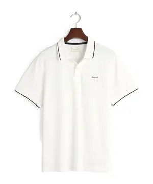 Gant Logo Short Sleeve Polo Shirt - White