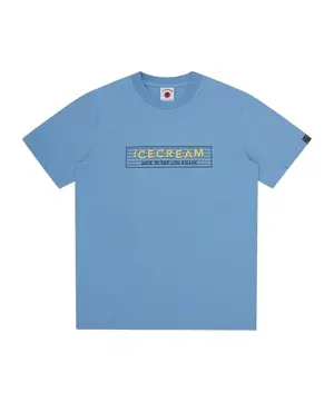 ICECREAM Crew Neck Printed T-shirt - Blue