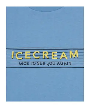 ICECREAM Crew Neck Printed T-shirt - Blue