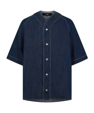 7 For All Mankind Snap Button Denim Shirt - Black
