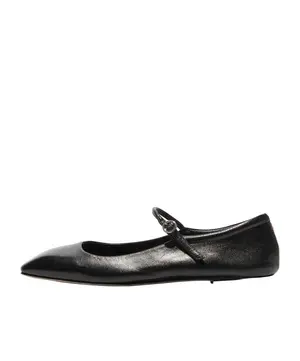 AeydĒ Nappa Leather Ballet Flats - Black