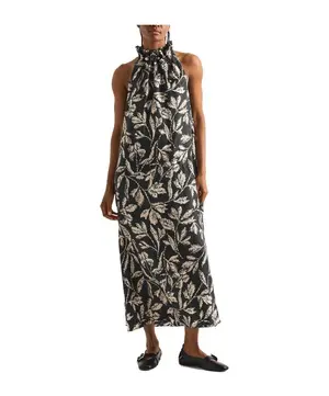 Max Mara Sleeveless High-neck Maxi Dress - Black