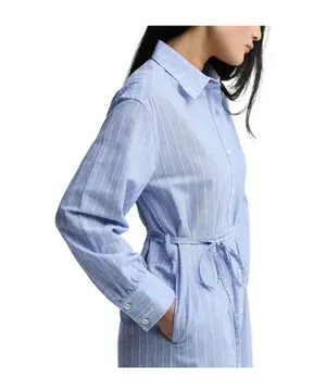 Barbour Striped Shirt Dress With Belt