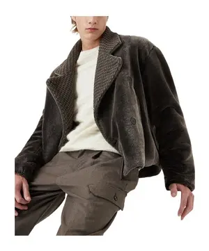 Emporio Armani Reversible Lamb Fleece Coat