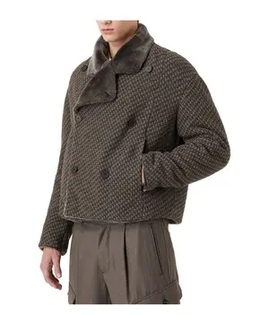 Emporio Armani Reversible Lamb Fleece Coat