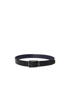 FERRAGAMO Reversible Smooth Leather Belt With Square Pin Buckle