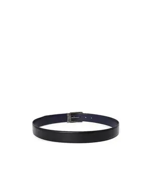 FERRAGAMO Reversible Smooth Leather Belt With Square Pin Buckle