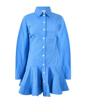 GANNI Mini Shirt Dress - Blue