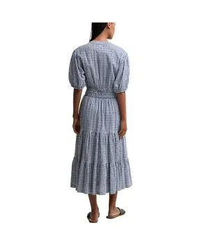 Barbour Checked A-line Midi Dress
