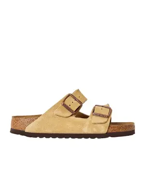 BIRKENSTOCK Buckled Suede Sandals - Nude