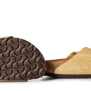 BIRKENSTOCK Buckled Suede Sandals - Nude
