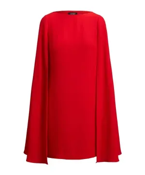 Ralph Lauren Mini Cape Dress - Red