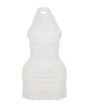 Magda Butrym Lace Trimmed Mini Dress - No