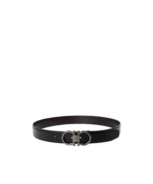 FERRAGAMO Reversible Belt With Signature Buckle - Black