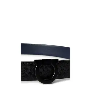 FERRAGAMO Reversible Grained Leather Belt