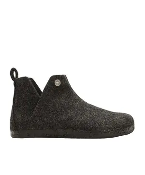 BIRKENSTOCK Heathered Wool Felt Slip-on Ankle Boots - Black