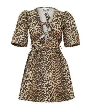 GANNI Printed Mini Dress - Multicolor