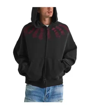 Palm Angels Cropped Zip-up Hoodie