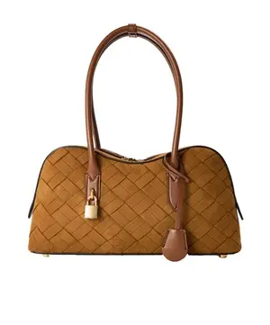 Stella McCartney Woven Top Handle Bag With Lock Detail