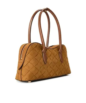 Stella McCartney Woven Top Handle Bag With Lock Detail