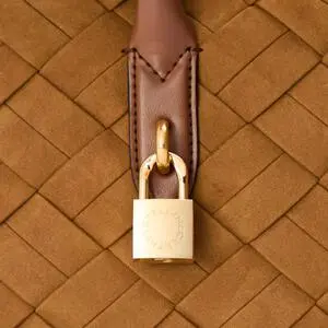 Stella McCartney Woven Top Handle Bag With Lock Detail