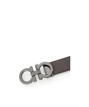 FERRAGAMO Reversible Belt With Signature Buckle - Gray