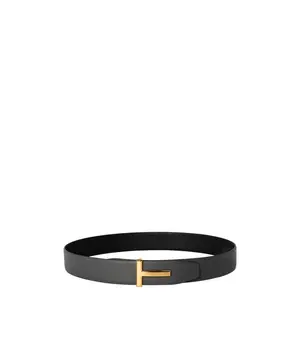 TOM FORD Reversible T Buckle Leather Belt - Black