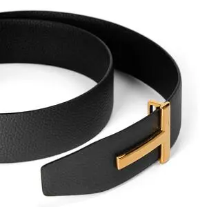 TOM FORD Reversible T Buckle Leather Belt