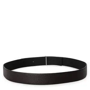 TOM FORD Leather Belt With Silver T-bar Buckle