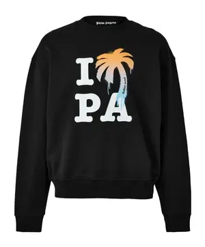 Palm Angels Crew Neck Sweatshirt - Black