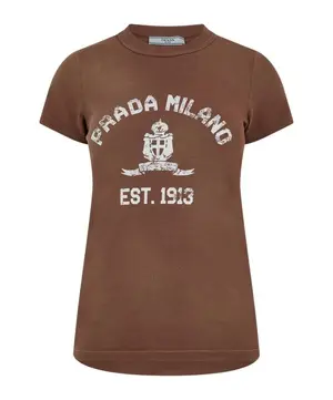 Prada Printed T-shirt - Brown
