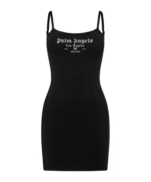 Palm Angels Logo Mini Dress - Black