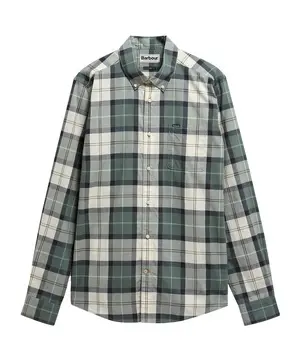 Barbour Long-sleeved Plaid Shirt - Gray