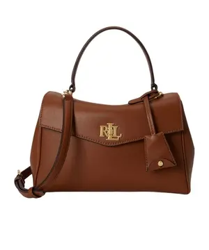 Ralph Lauren Farrah Top Handle Satchel Bag - Brown