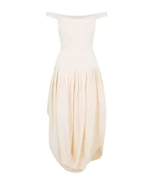Magda Butrym Off-the-shoulder Maxi Dress With Pleated Skirt