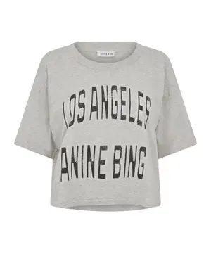 ANINE BING Round Neck Short-sleeved T-shirt - Grey