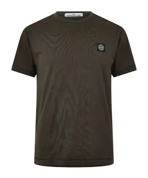 Stone Island Cotton Compass Logo Patch T-shirt - Black